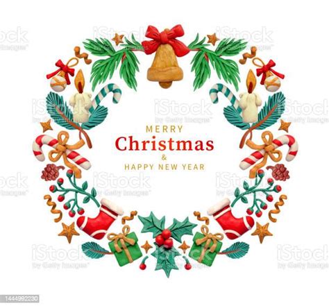 축제 배경 둥근 프레임 화환 인사말 카드 배너 웹 포스터 축제 현실적인 3d 개체입니다 플라스틱으로 만들어졌습니다 겨울에 대한 스톡 사진 및 기타 이미지 Istock