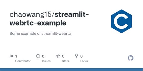 Github Chaowang15streamlit Webrtc Example Some Example Of Streamlit