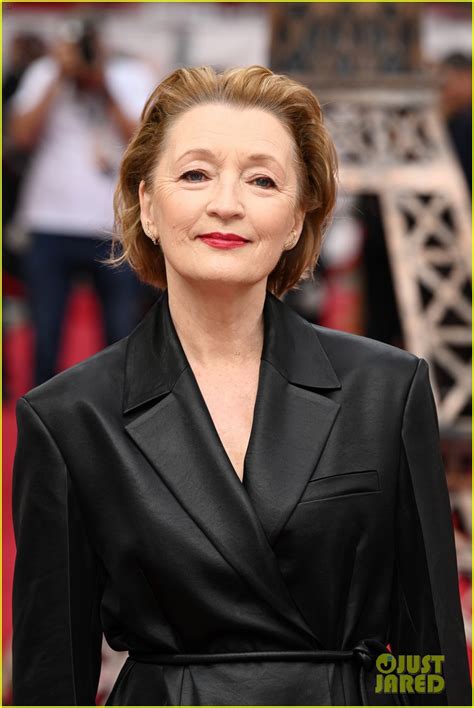 Lesley Manville And Lucas Bravo Share A Hug At Mrs Harris Goes To Paris Premiere In London