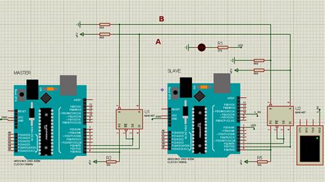 Arduino And Proteus Simulation Case Two Arduino Communicates Through