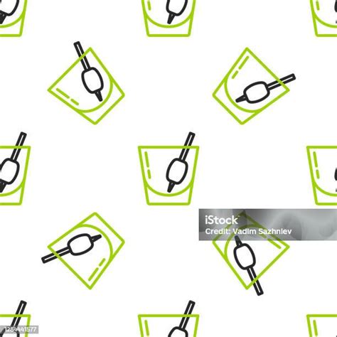 라인 칵테일 블러디 메리 아이콘 흰색 배경에 절연 원활한 패턴 벡터 0명에 대한 스톡 벡터 아트 및 기타 이미지 0명 다중