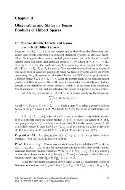 An Introduction To Quantum Stochastic Calculus Pdf