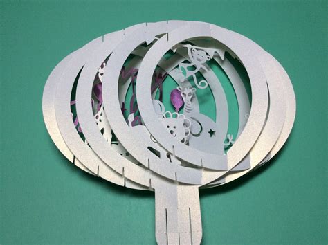 Papercrafts And Other Fun Things A Birthday Slice Form Sphere That Rotates With A Gear