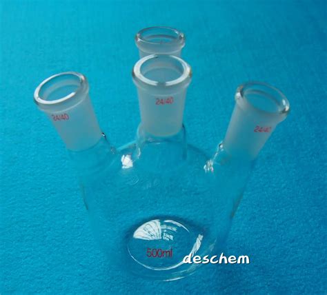 500ml24404 Neckflat Bottom Glass Flaskfour Neckslaboratory