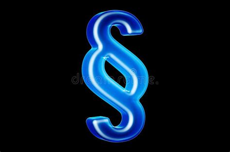 Section Paragraph Symbol With Hologram Effect 3d Rendering Stock