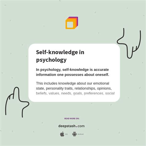 Self Knowledge In Psychology Deepstash