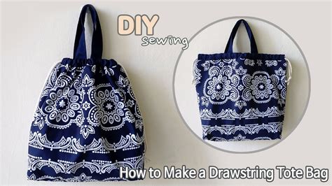 Diy 조리개 가방 만들기 스트링 토트백 만들기 스트링 에코백 How To Make A Drawstring Tote Bag