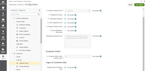 Configure Customer User Settings Per Organization Orocommerce Orocrm