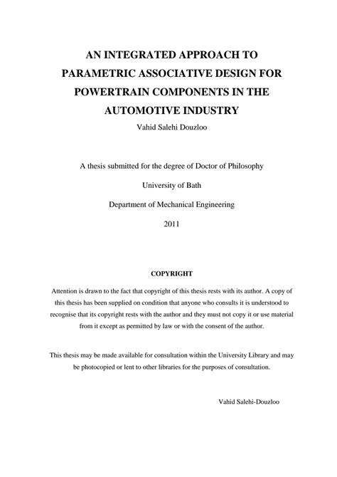 Solution An Integrated Approach To Parametric Associative Design For Powertrain Components On