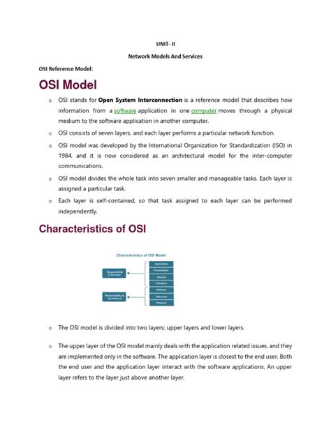 Dcn Unit 2 Pdf Internet Protocols Osi Model