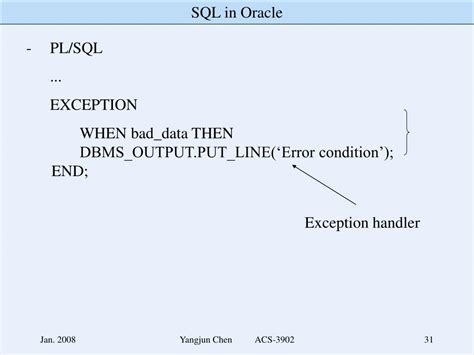 Ppt Outline Sql In Oracle Oracle Database System Architecture
