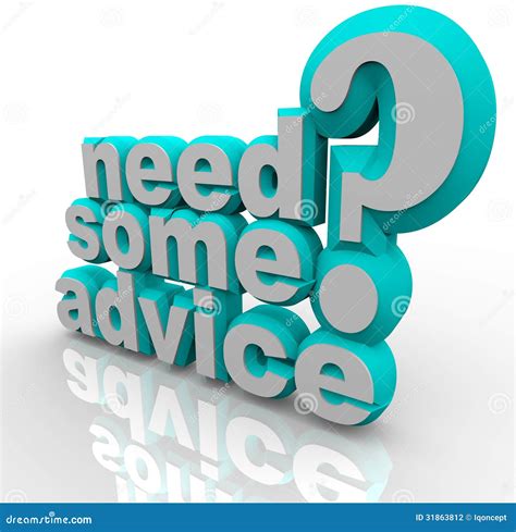 Need Some Advice Help Assistance 3D Words Stock Photography Image
