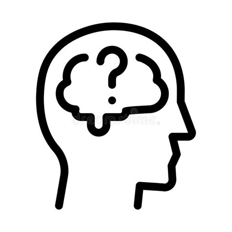 Question Mark In Man Silhouette Mind Glyph Icon Stock Vector