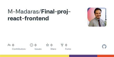 Github M Madaras Final Proj React Frontend