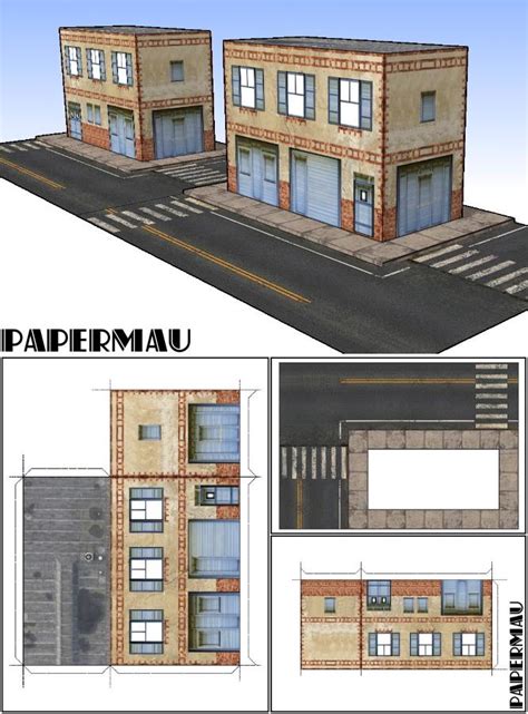 Papermau An Easy To Build Generic Building Paper Model For Dioramas And Wargames By Papermau