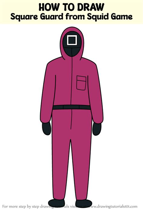 How To Draw Square Guard From Squid Game Easy Step By Step Guide DrawingTutorials Com
