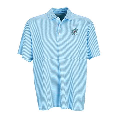 Coast Guard Mens Pro Tonal Micro Stripe Short Sleeve Polo Shirt Shopcgx