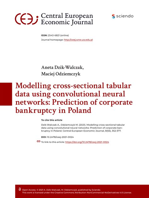 Pdf Modelling Cross Sectional Tabular Data Using Convolutional Neural