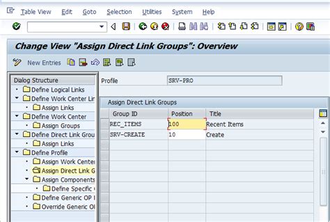 Navigational Bar Profile Sap Security Pages
