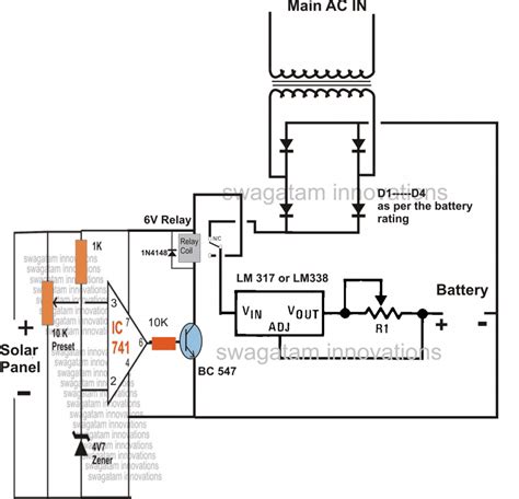 Solar Panels Circuit Diagram
