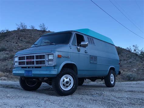 1983 Gmc Vandura Van Blue 4wd Automatic G3500 4x4 For Sale