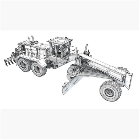 Motor Grader 3d Model Download Vehicles On