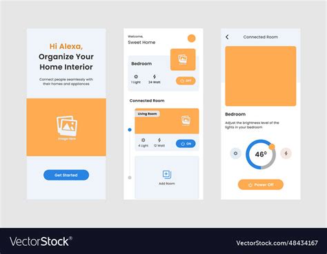 Smart Home Ui Design Template Royalty Free Vector Image