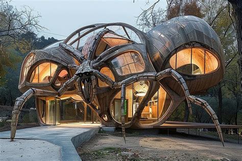 A Building With A Spider On The Front And The Word Spider On The Side Premium Ai Generated Image