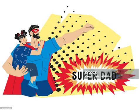 슈퍼 아빠 개념 인사말 카드 또는 배너 아버지의 날과 아버지 벡터에 대한 1위에 대한 스톡 벡터 아트 및 기타 이미지 1위 가족 공휴일 Istock