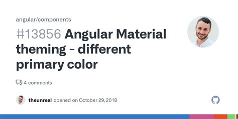 Angular Material Theming Different Primary Color Issue Angular Components GitHub