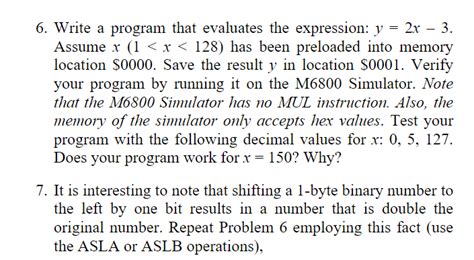 solved 6 write a program that evaluates the expression y
