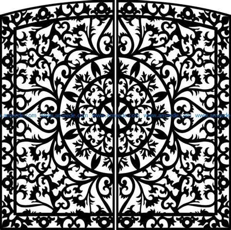 Design Pattern Gate E0009215 File Cdr And Dxf Free Vector Download For