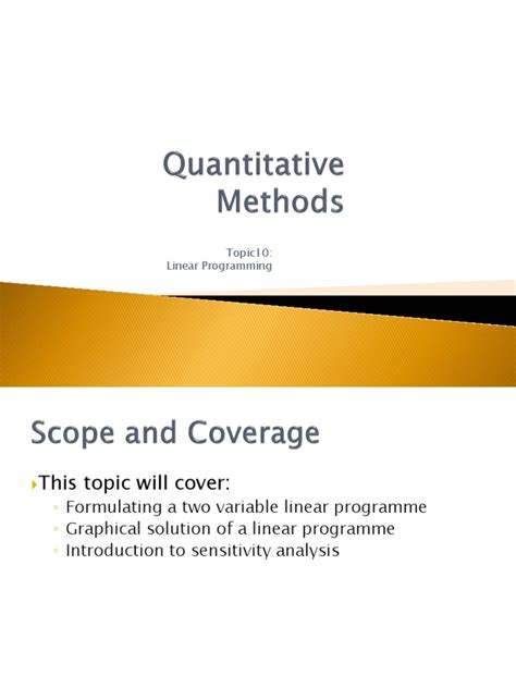 topic10 linear programming pdf linear programming mathematical optimization