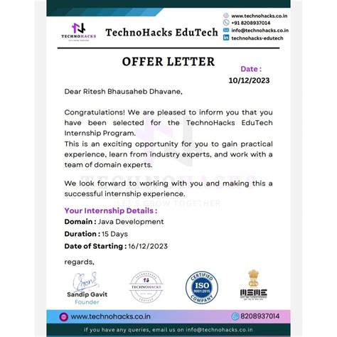 Ritesh Dhavane On Linkedin Technohacks Javadevelopment