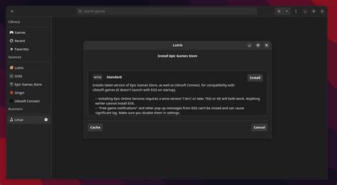 how to install the epic games launcher to play games on linux
