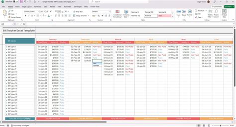 How To Create A Monthly Bill Tracker In Excel