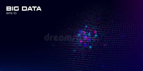 Big Data Visualization Abstract Background Multicolored Data Units On A Dark Background With