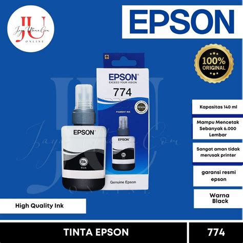 Jual Tinta Epson 774 Black Original Ink Printer Shopee Indonesia
