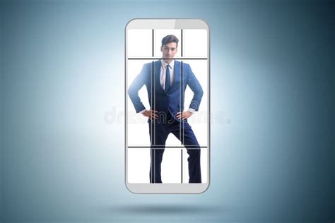 Online And Internet Dependency Concept Stock Image Image Of Device
