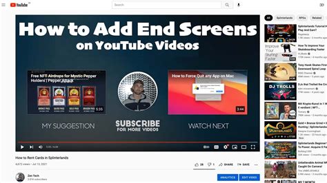 How To Add End Screen On YouTube Videos YouTube