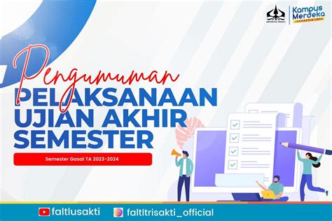 announcement of final semester examination schedule uas odd semester