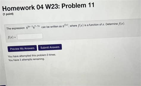 Solved Homework 04 W23 Problem 11 1 Point The Expression
