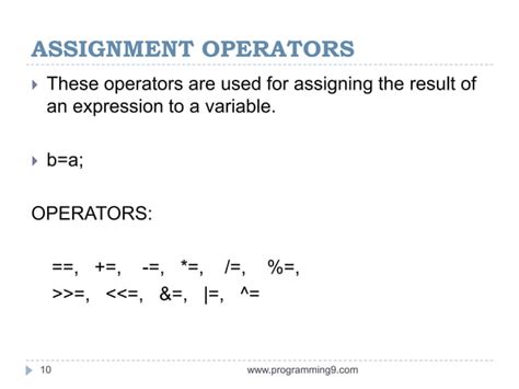 Operators In C Programming PPT