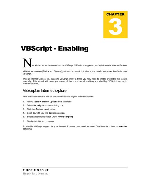 Vbscript Tutorial Pdf