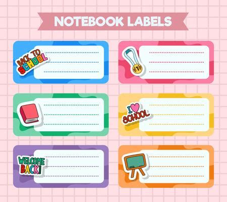 Notebook Label Vector Art Icons And Graphics For Free Download