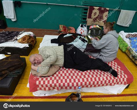 Lviv Ukraine March 2022 Refugees Rest Gym Lviv Polytechnic National Stock Editorial Photo