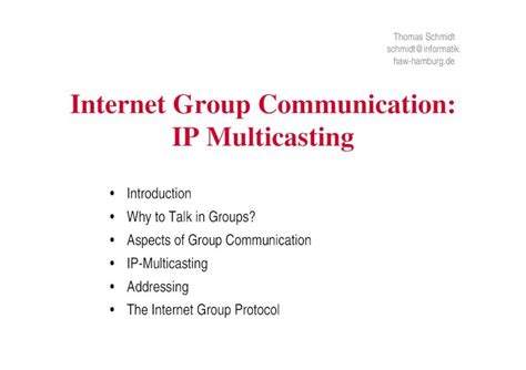 Pdf Internet Group Communication Ip Multicasting Dokumentips
