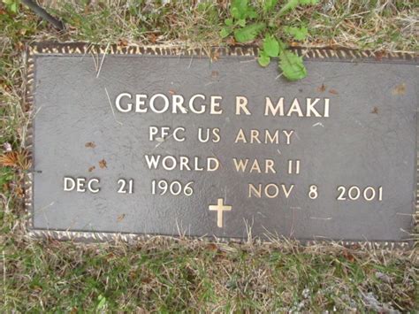 George Reinhart Maki Find A Grave Memorial