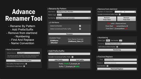 Advanced Renamer Tool Unreal Engine Assets Ue3dfree