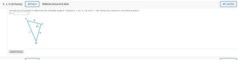 Solved 6 1 25 Points DETAILS SPRECALC8 6 6 012 NVA MY Chegg